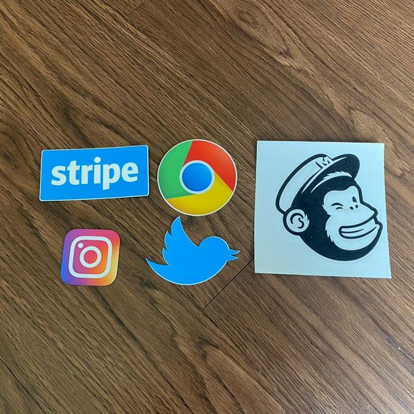 Accessories | 4 Stickers 1 Magnet Lot Of 5 Social Media Vinyl Stickers ...